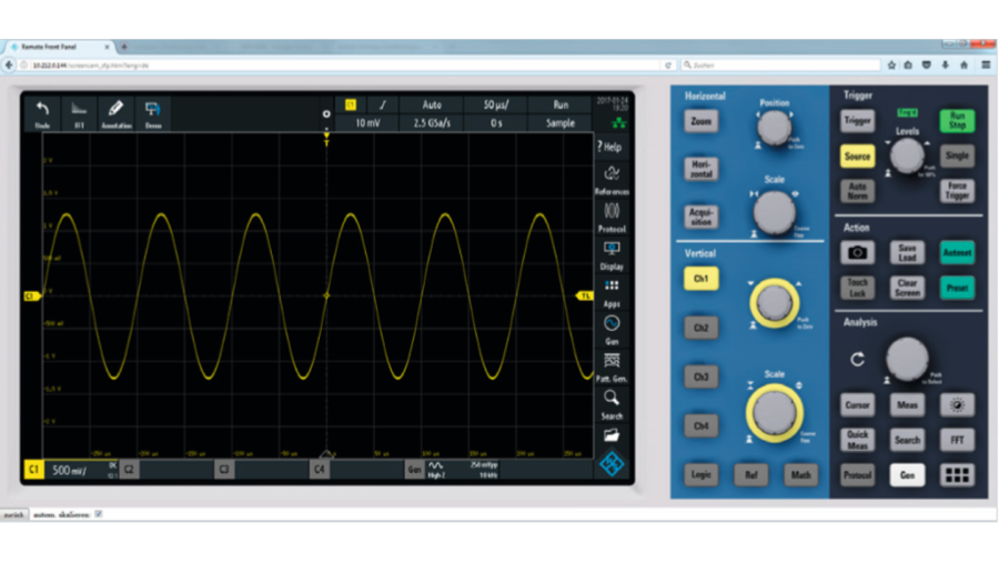 Project your oscilloscope screen with display over LAN | Rohde & Schwarz