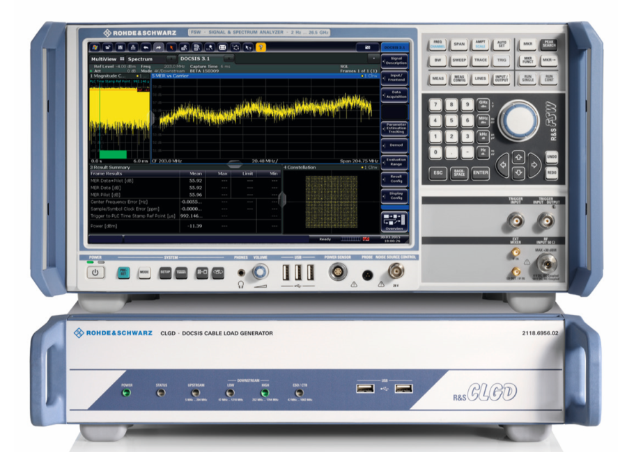 DOCSIS 3.1 BER testing on CATV amplifiers with R&S®CLGD and R&S®FSW ...