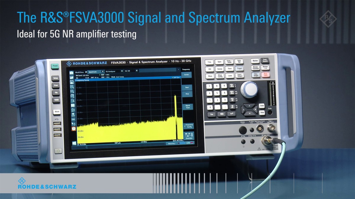 R&S®FSVA3000 signal and spectrum analyzer | Rohde & Schwarz