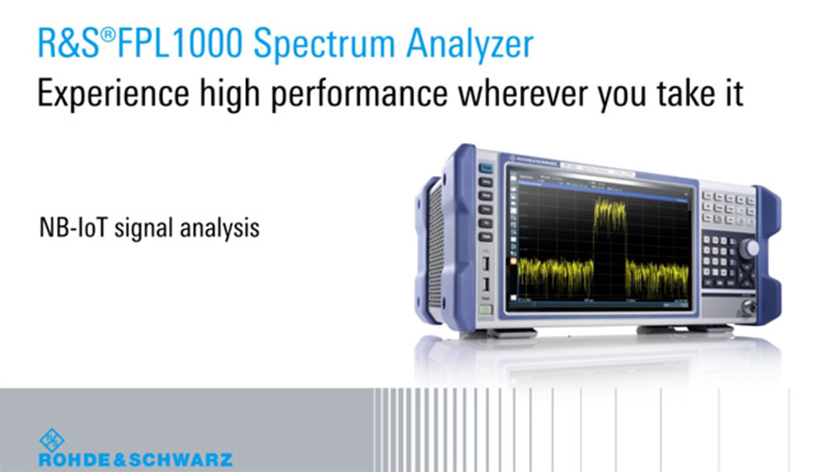 The Rands®fpl1000 Spectrum Analyzer Analyzes Nb Iot Signals Rohde And Schwarz